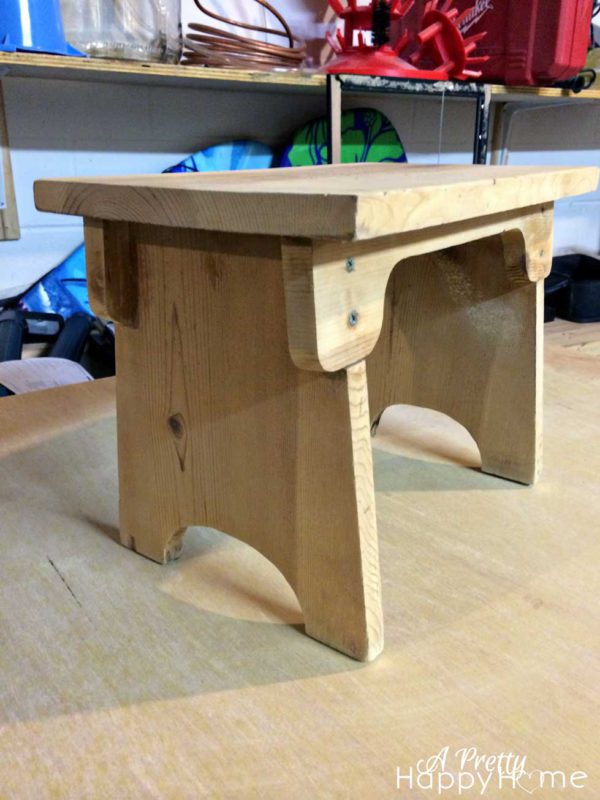 Step Stool (from High School Shop Class) Makeover – A Pretty Happy Home
