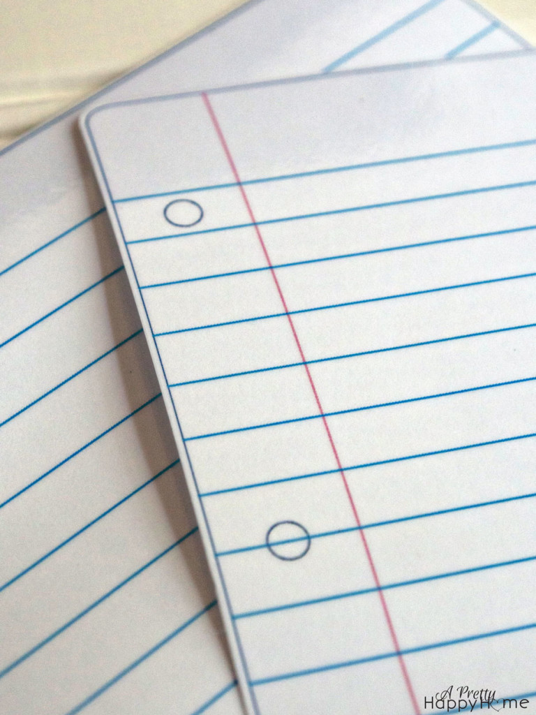 Notebook Paper Lunchbox Notes – Free Printable – A Pretty Happy Home