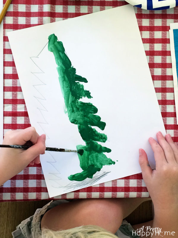 Kid Craft: Tree Artwork – A Pretty Happy Home
