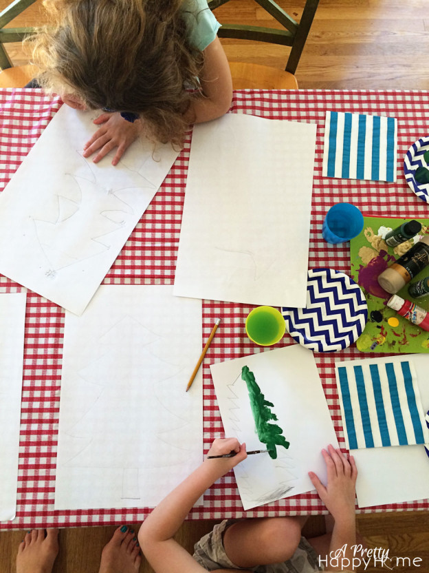 Kid Craft: Tree Artwork – A Pretty Happy Home