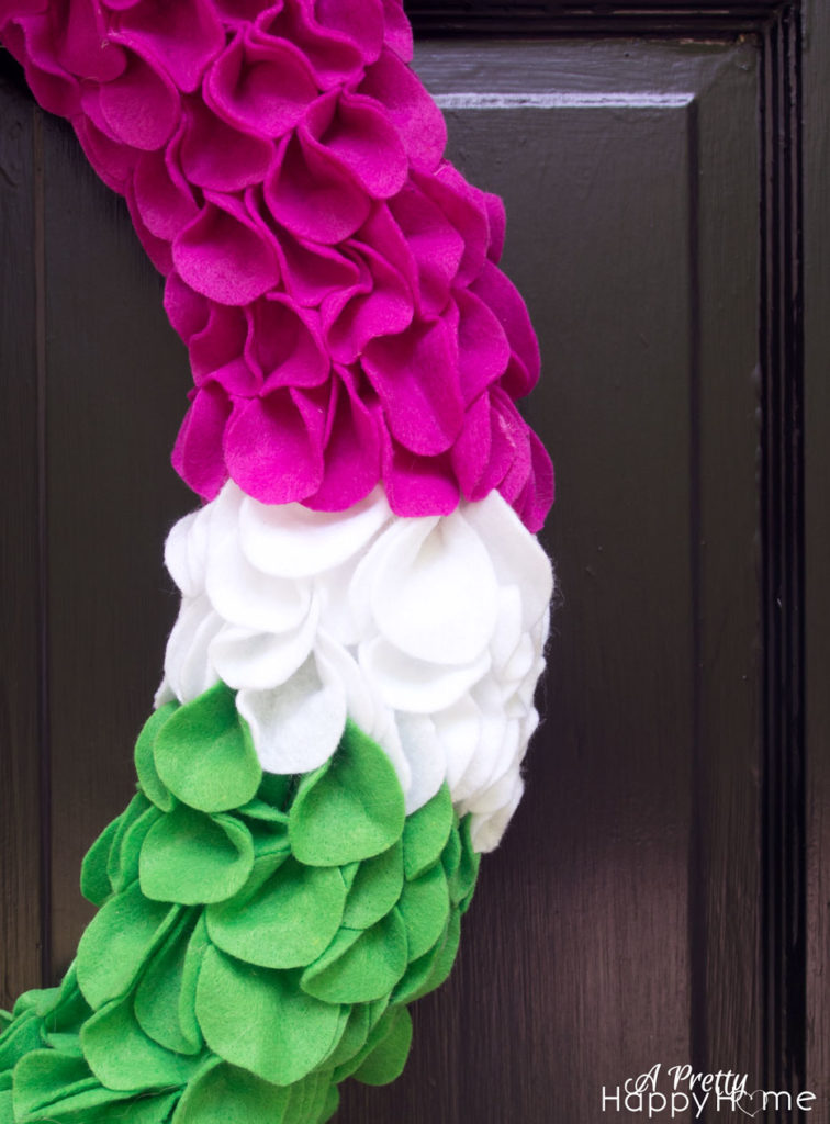 DIY Felt Spring Wreath – A Pretty Happy Home
