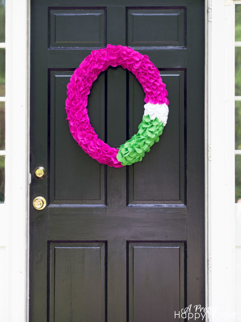 DIY Felt Spring Wreath – A Pretty Happy Home