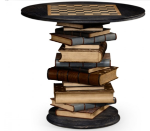 Great Idea: Stacked Book Pub Table – A Pretty Happy Home