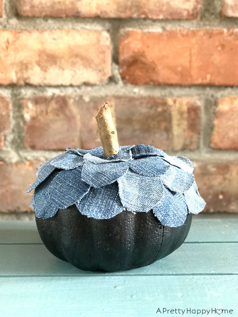 Striped and Flower Petal Denim Pumpkins – A Pretty Happy Home
