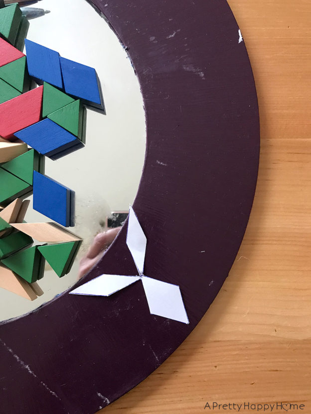 DIY Geometric Mirror Using Children’s Blocks – A Pretty Happy Home