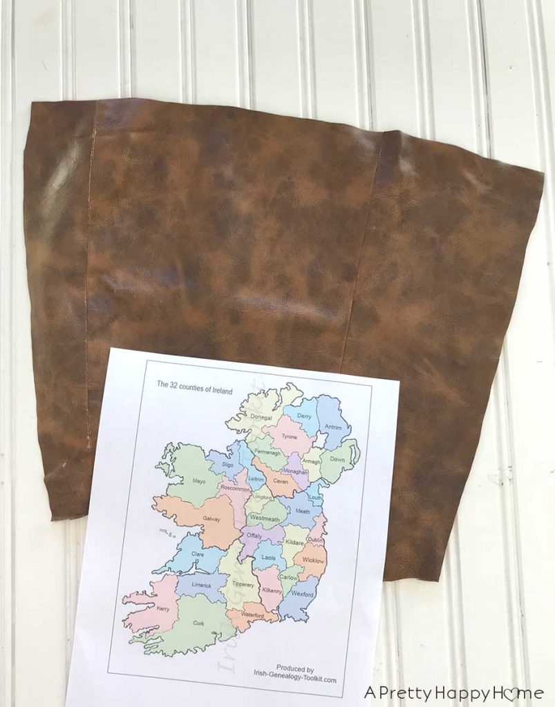 Leather Map From Old Boots – A Pretty Happy Home