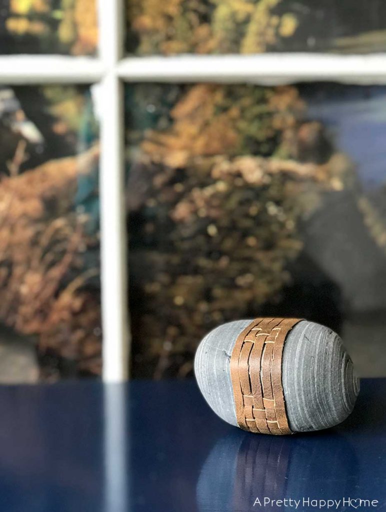 Leather Wrapped Rock Paperweight – A Pretty Happy Home