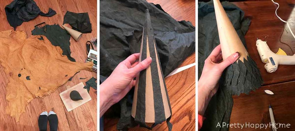 DIY Leather Christmas Trees – A Pretty Happy Home