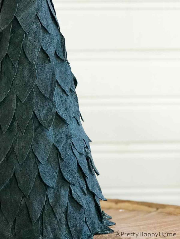 DIY Leather Christmas Trees – A Pretty Happy Home