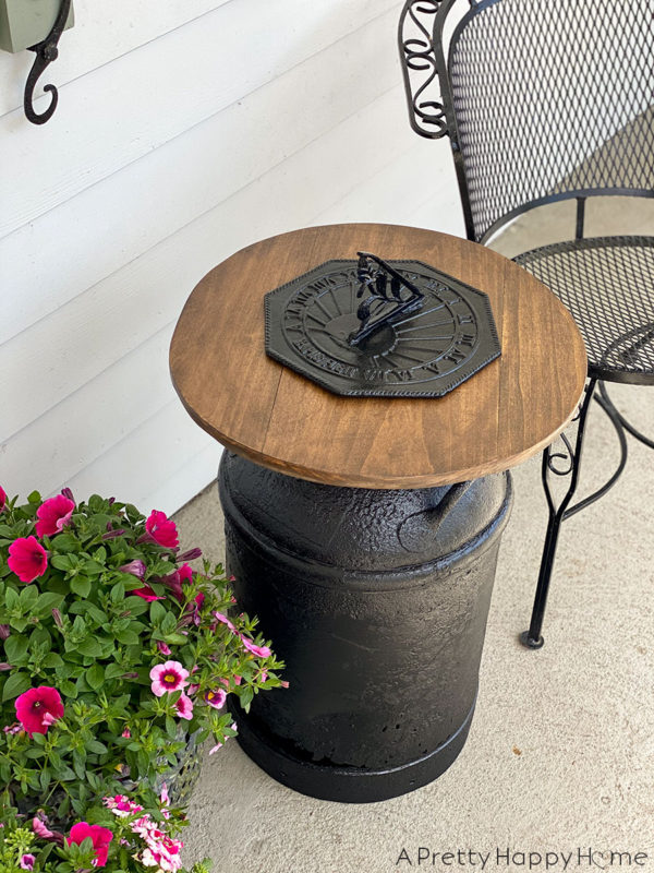 Vintage Milk Can Side Table – A Pretty Happy Home