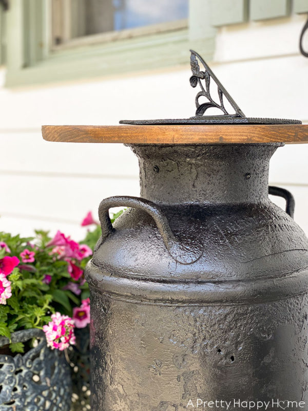 Vintage Milk Can Side Table – A Pretty Happy Home