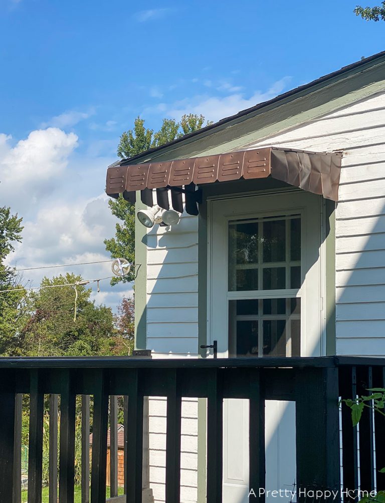 Faux Copper Metal Awning – A Pretty Happy Home