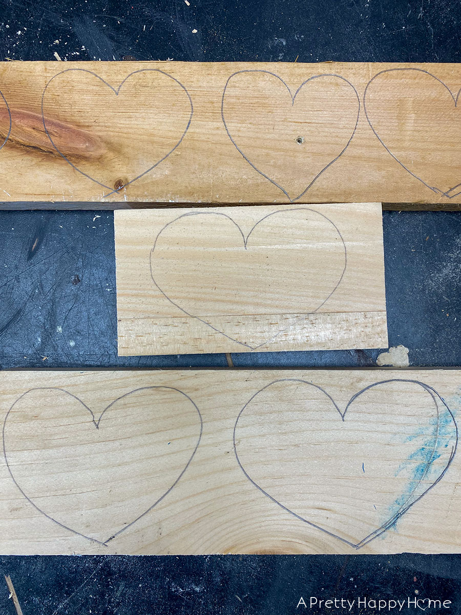 DIY Rustic Wood Hearts – A Pretty Happy Home