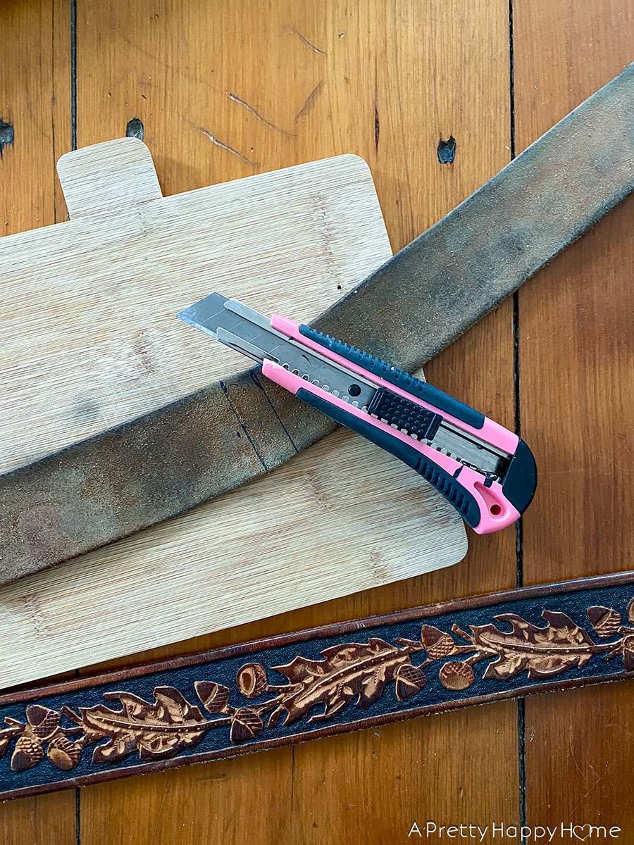 DIY Leather Belt Tray – A Pretty Happy Home