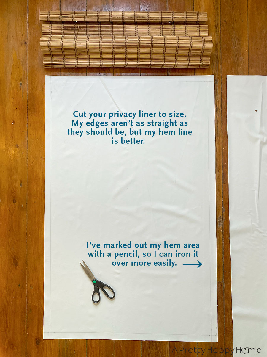 No Sew DIY Privacy Liner for Woven Shades – A Pretty Happy Home
