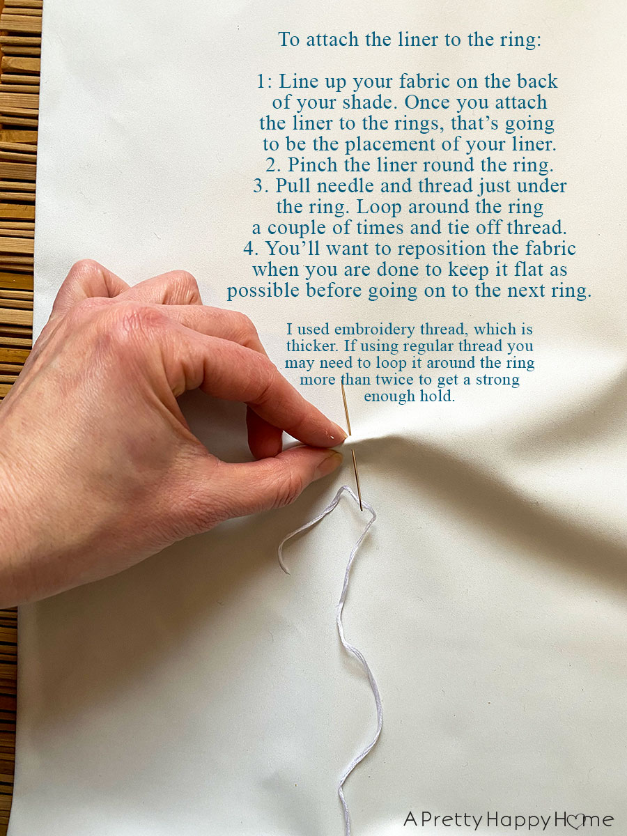 No Sew DIY Privacy Liner for Woven Shades – A Pretty Happy Home