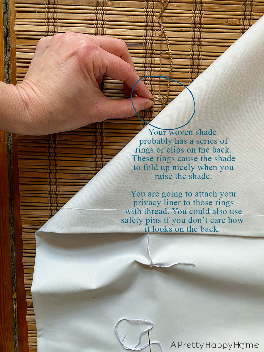 No Sew DIY Privacy Liner for Woven Shades – A Pretty Happy Home