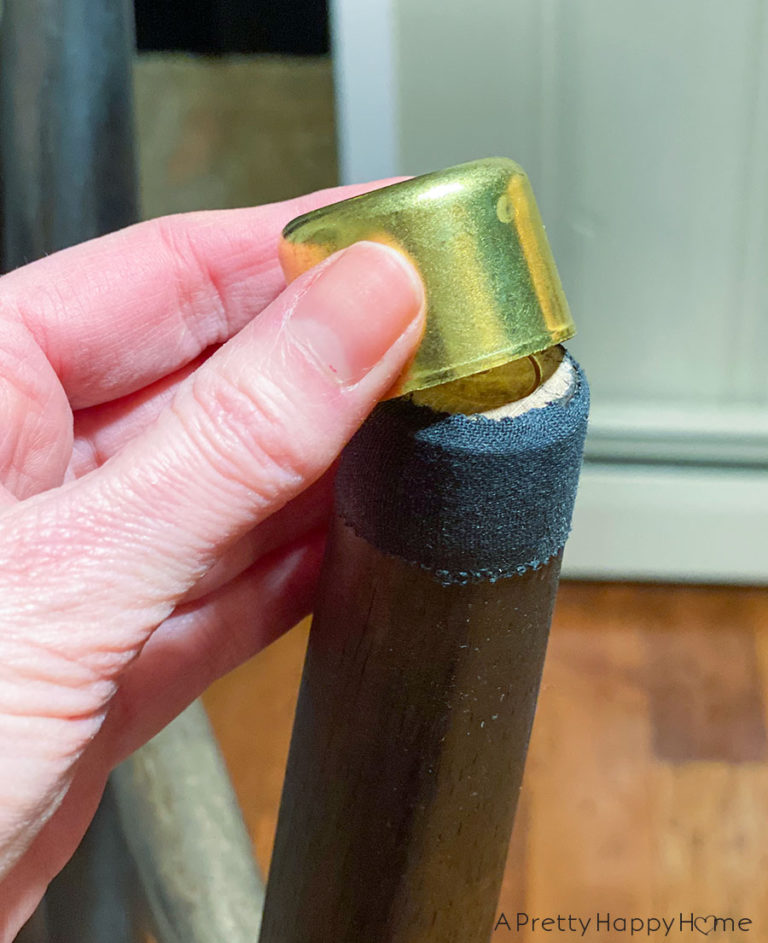 DIY Wood Stool With Brass Leg Tips – A Pretty Happy Home