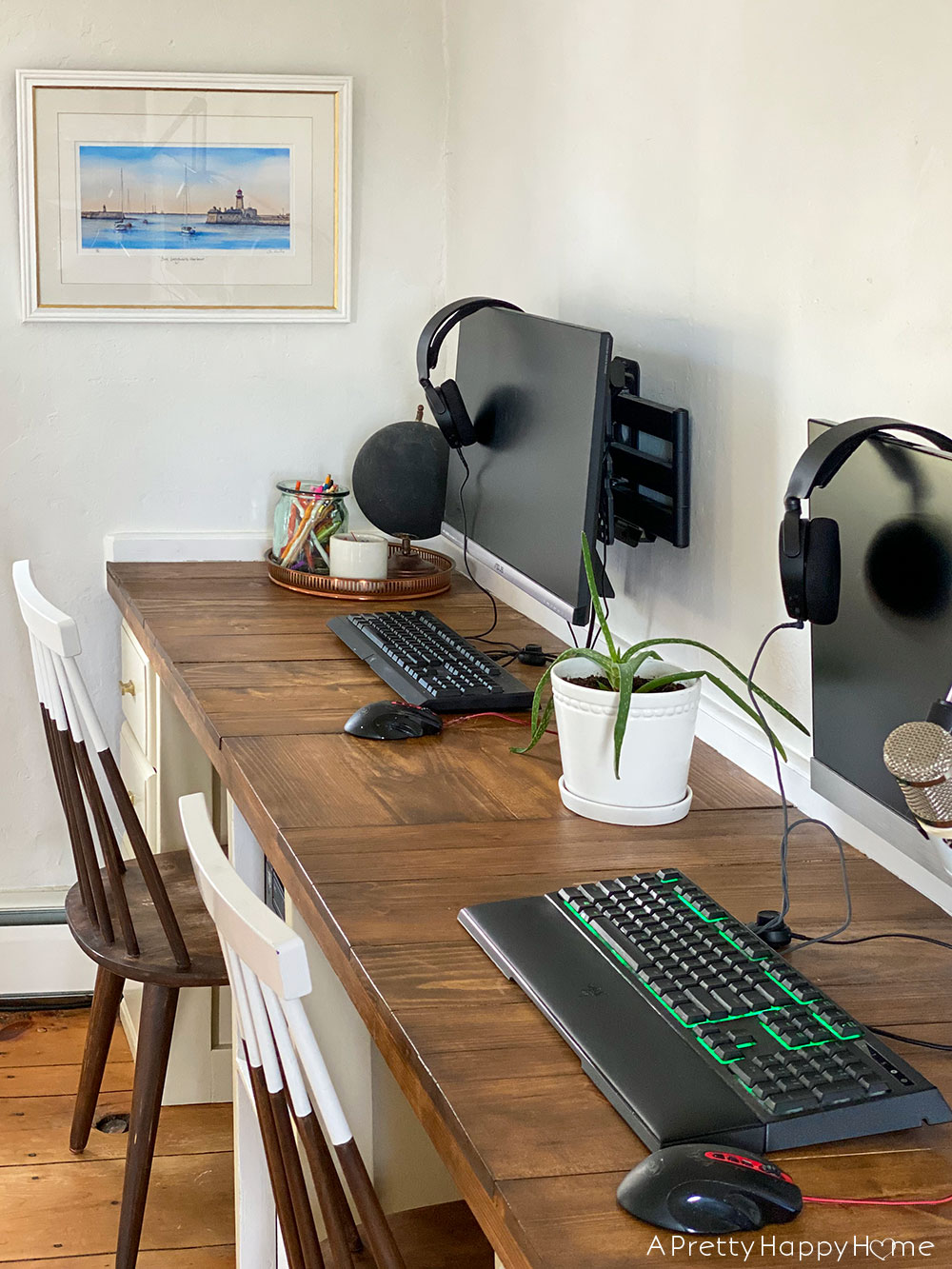 Built-In Computer Desks One Year Later – A Pretty Happy Home
