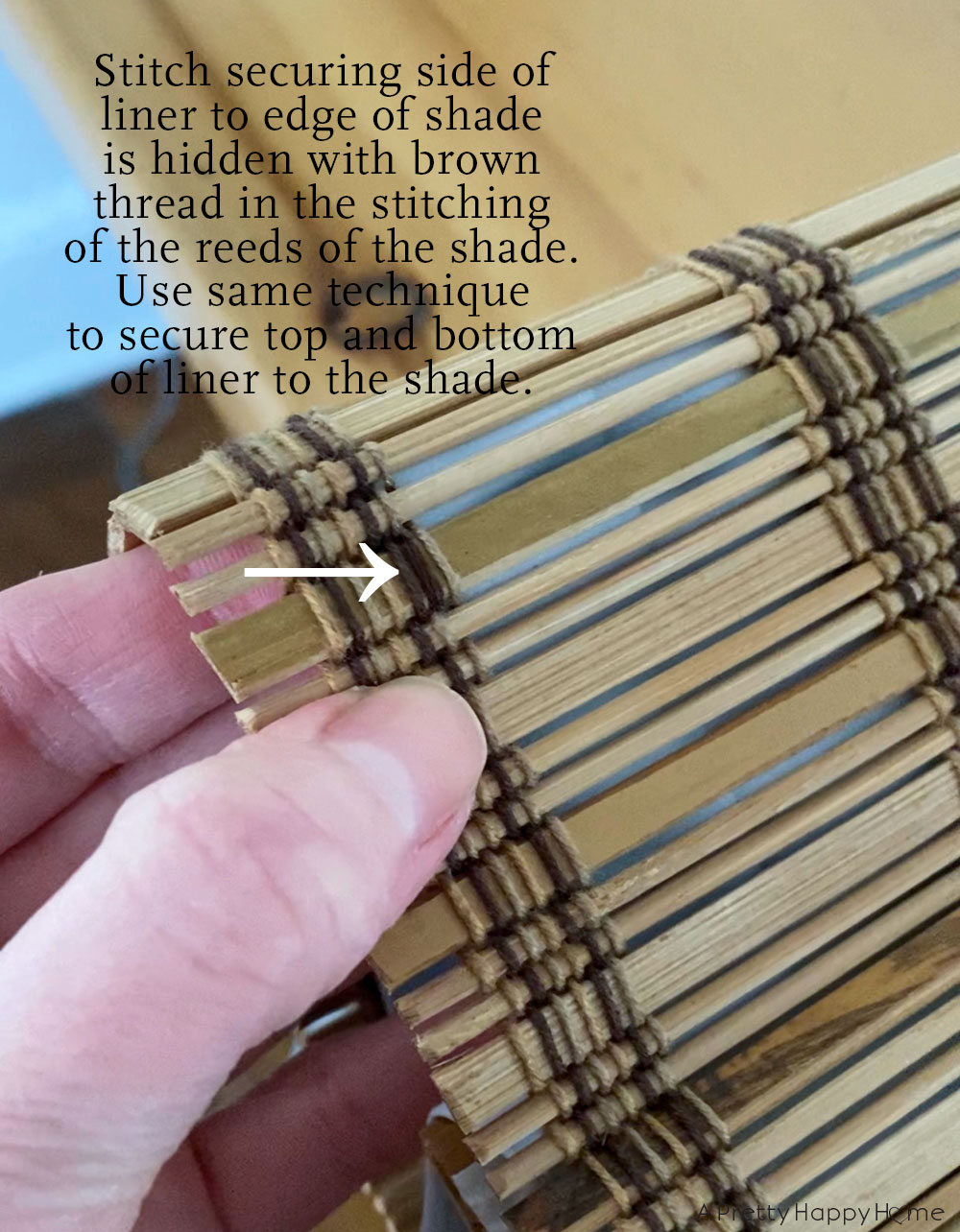 No Sew DIY Privacy Liner for Woven Shades – A Pretty Happy Home