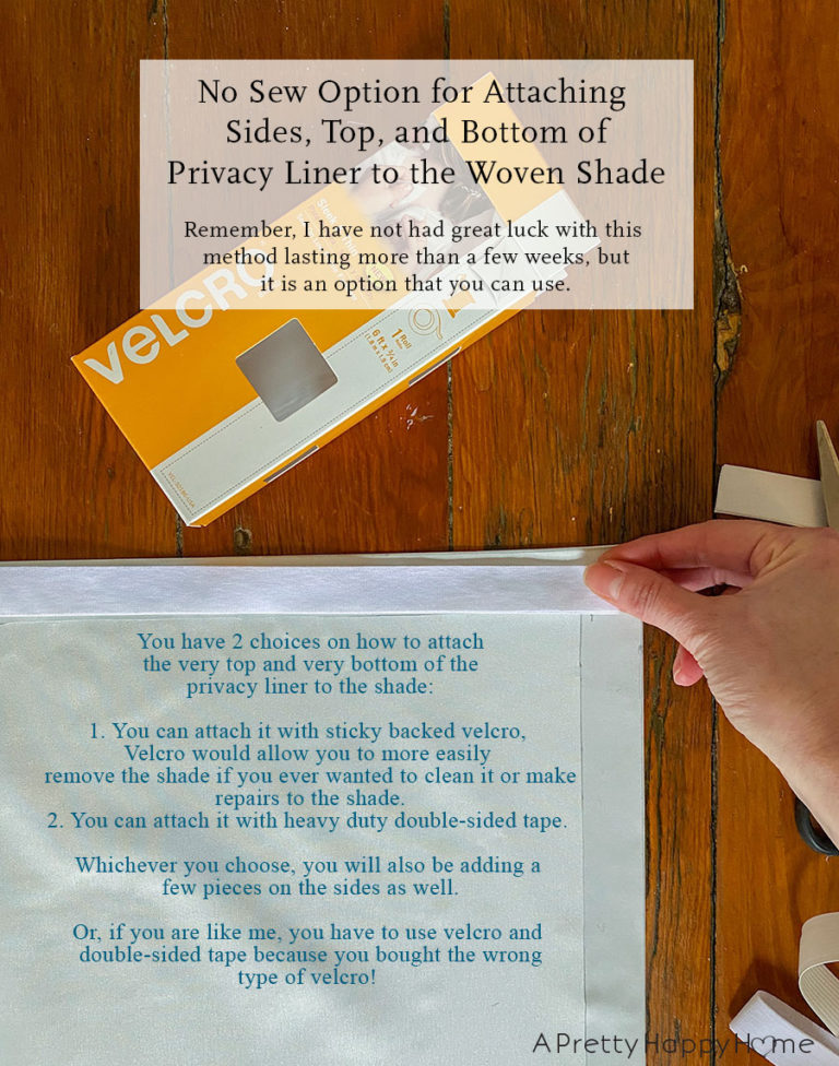 No Sew DIY Privacy Liner for Woven Shades – A Pretty Happy Home