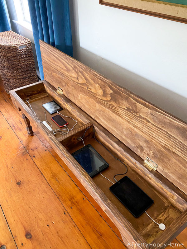 DIY Charging Bench for Electronic Devices – A Pretty Happy Home