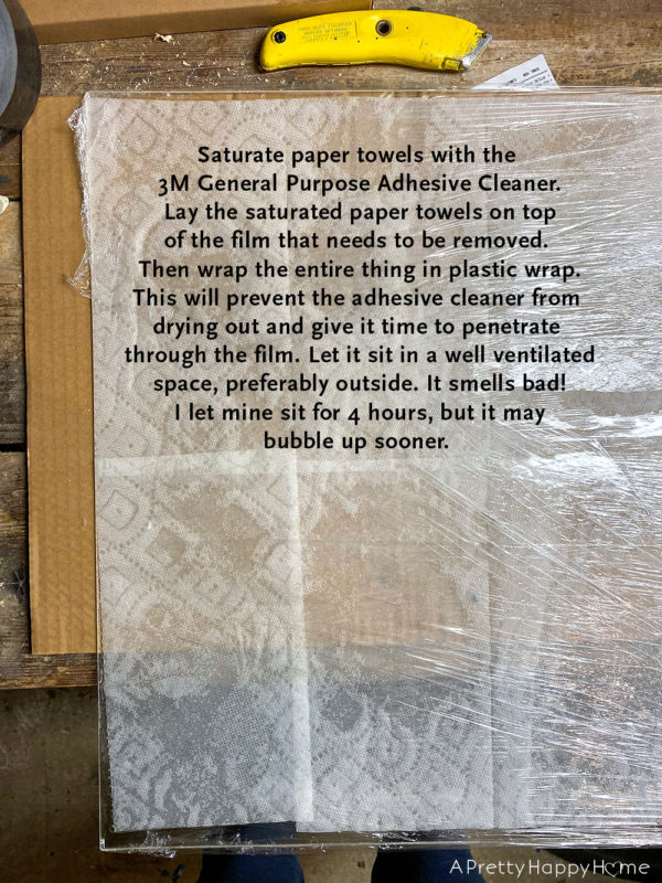 How to Remove Plexiglass Film That is Stuck On – A Pretty Happy Home