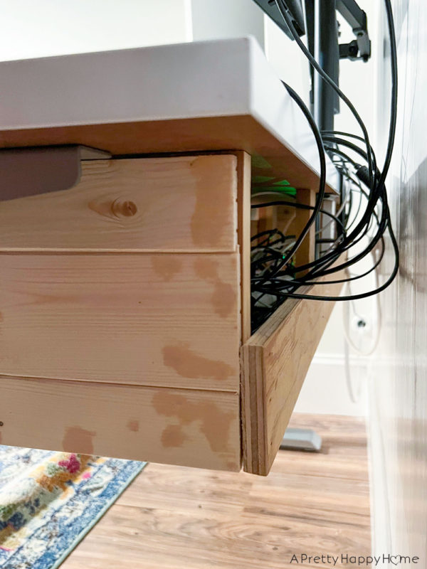 How To Hide Cords On A Standing Desk – A Pretty Happy Home