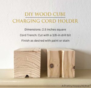 DIY Wood Cube Cord Holder – A Pretty Happy Home