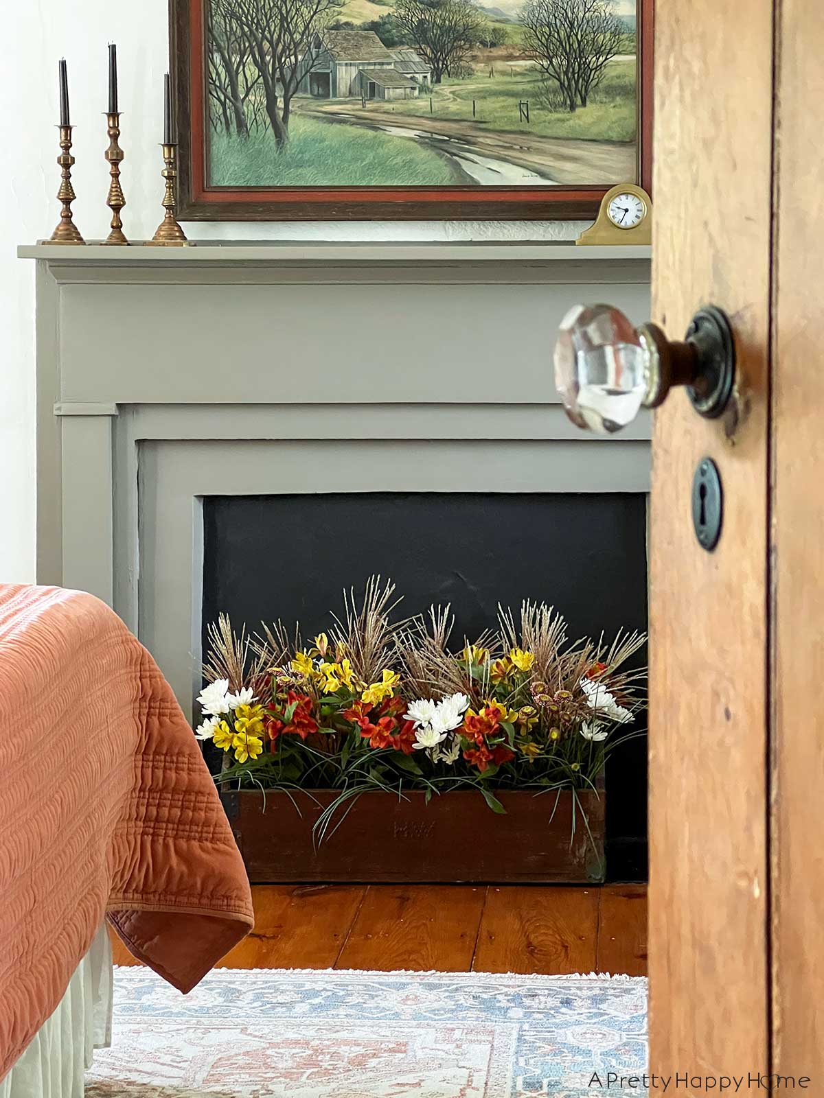 Vintage Toolbox Flower Arrangement For Fall – A Pretty Happy Home