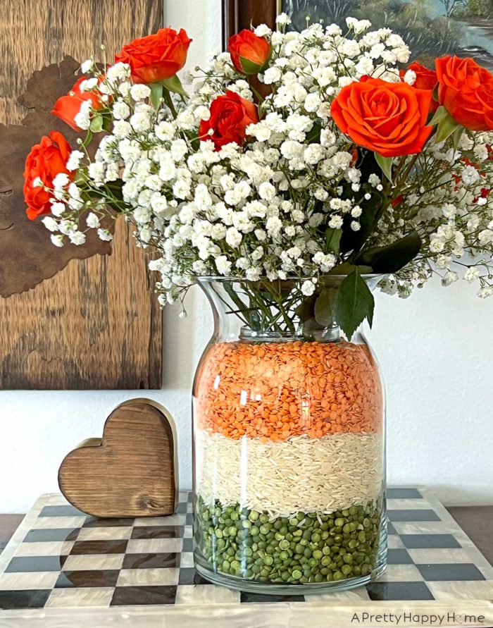 St. Patrick’s Day Flower Arrangement With Dried Lentils – A Pretty ...