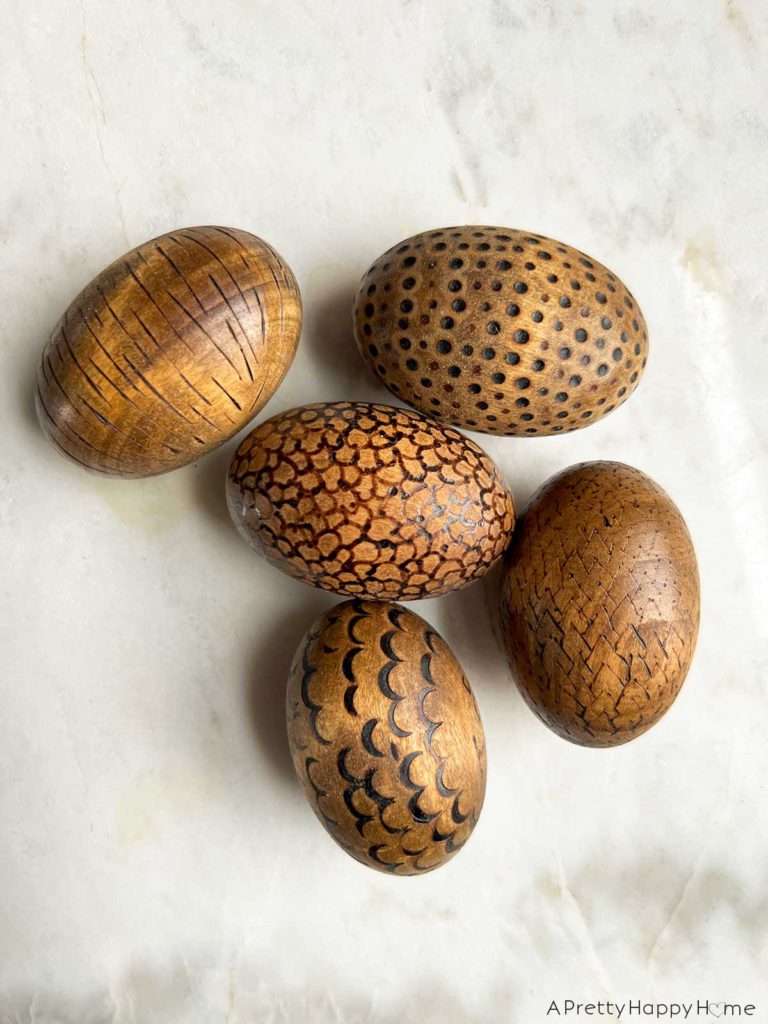 7 Ways To Decorate Wood Easter Eggs – A Pretty Happy Home