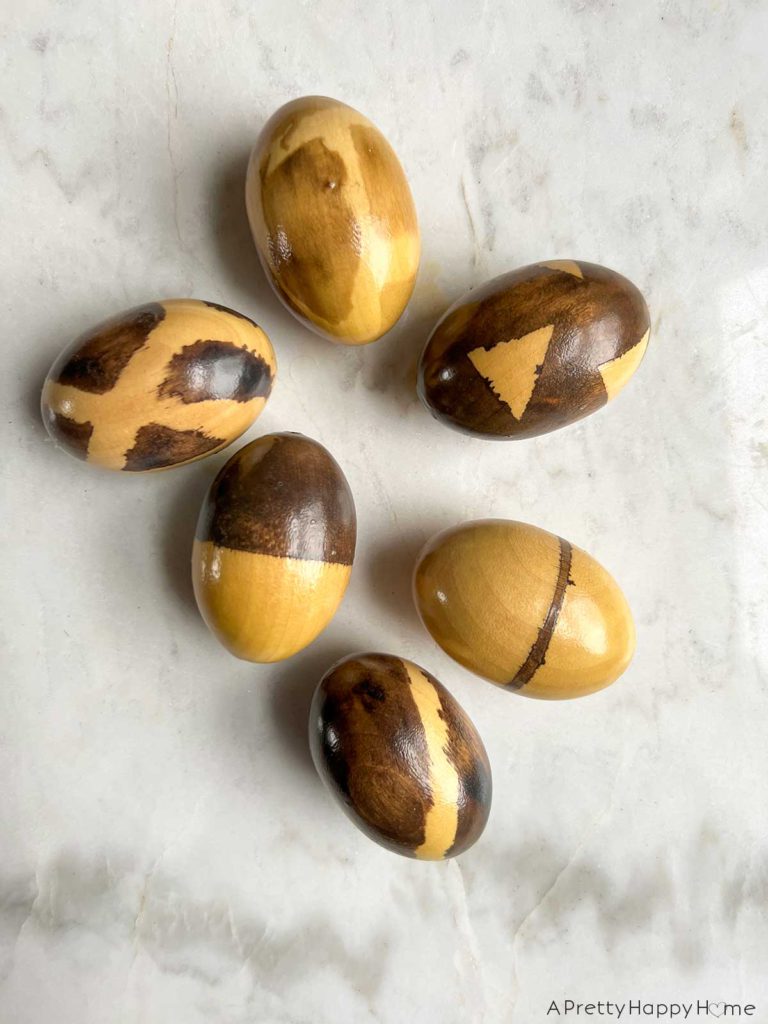 7 Ways To Decorate Wood Easter Eggs – A Pretty Happy Home