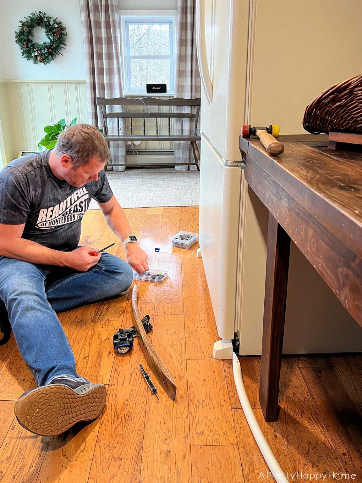 DIY Curved Wood Refrigerator Handles – A Pretty Happy Home