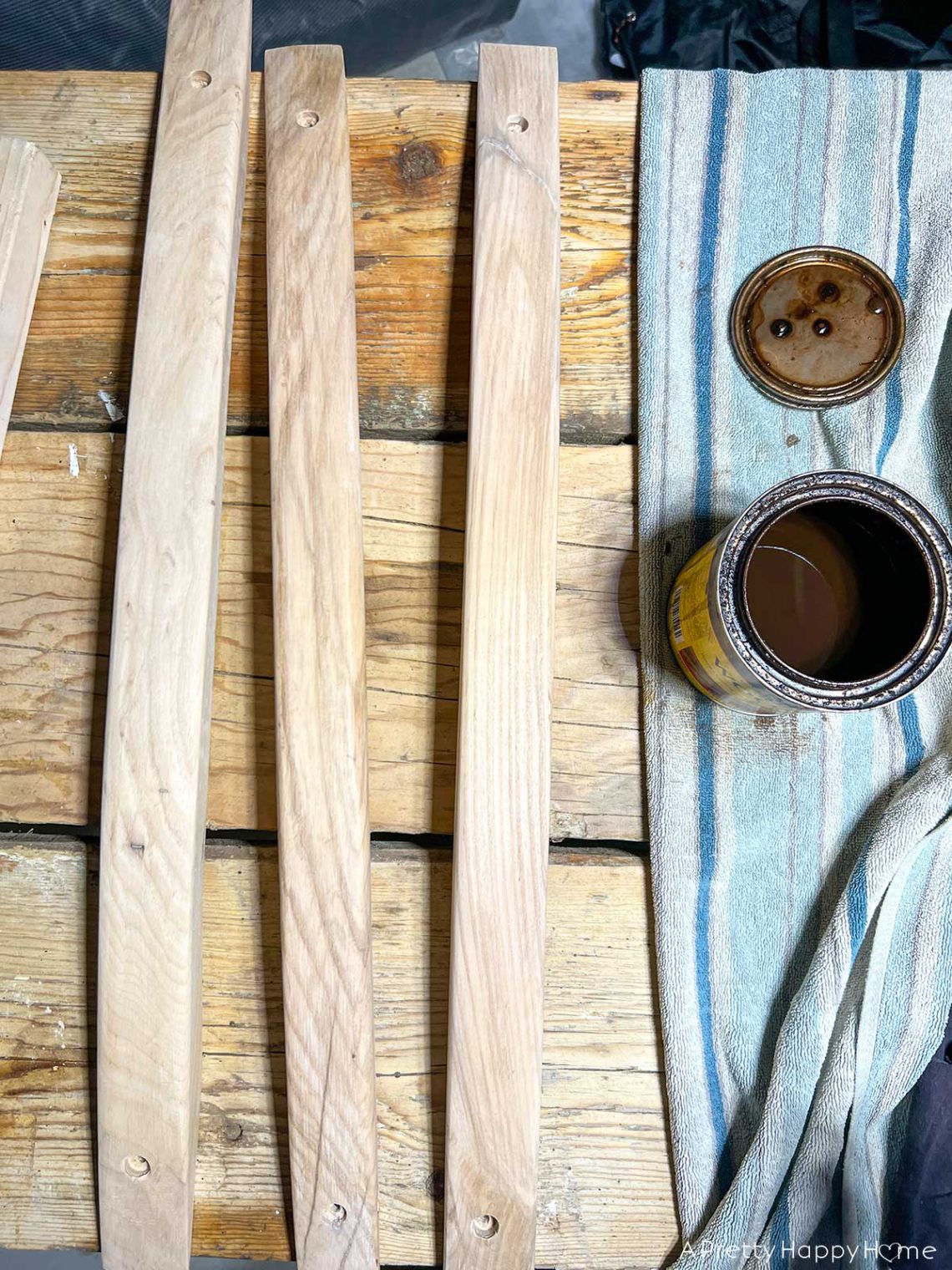 DIY Curved Wood Refrigerator Handles – A Pretty Happy Home