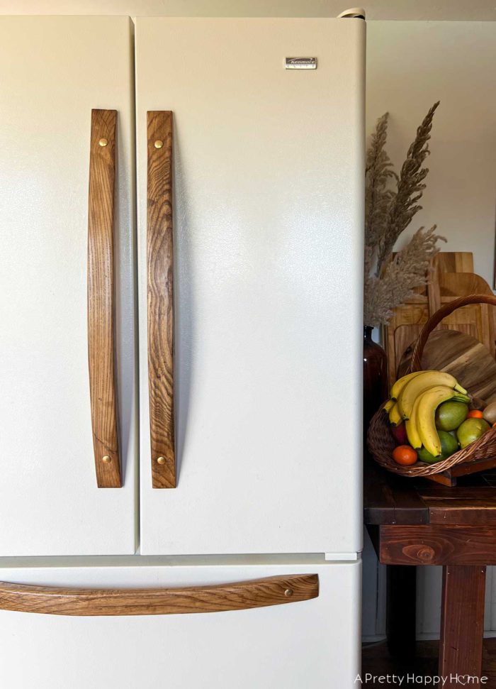 DIY Curved Wood Refrigerator Handles – A Pretty Happy Home