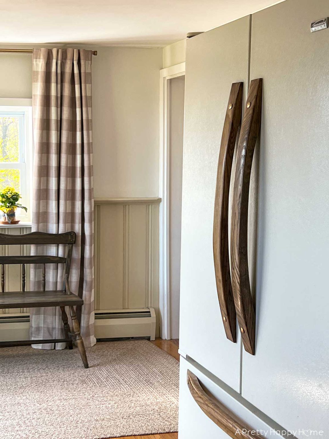 DIY Curved Wood Refrigerator Handles – A Pretty Happy Home