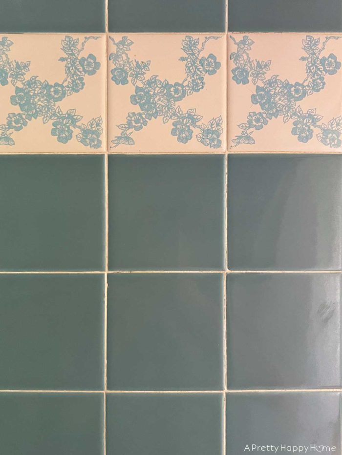 Why We Saved Our Vintage Blue Bathroom Tile – A Pretty Happy Home