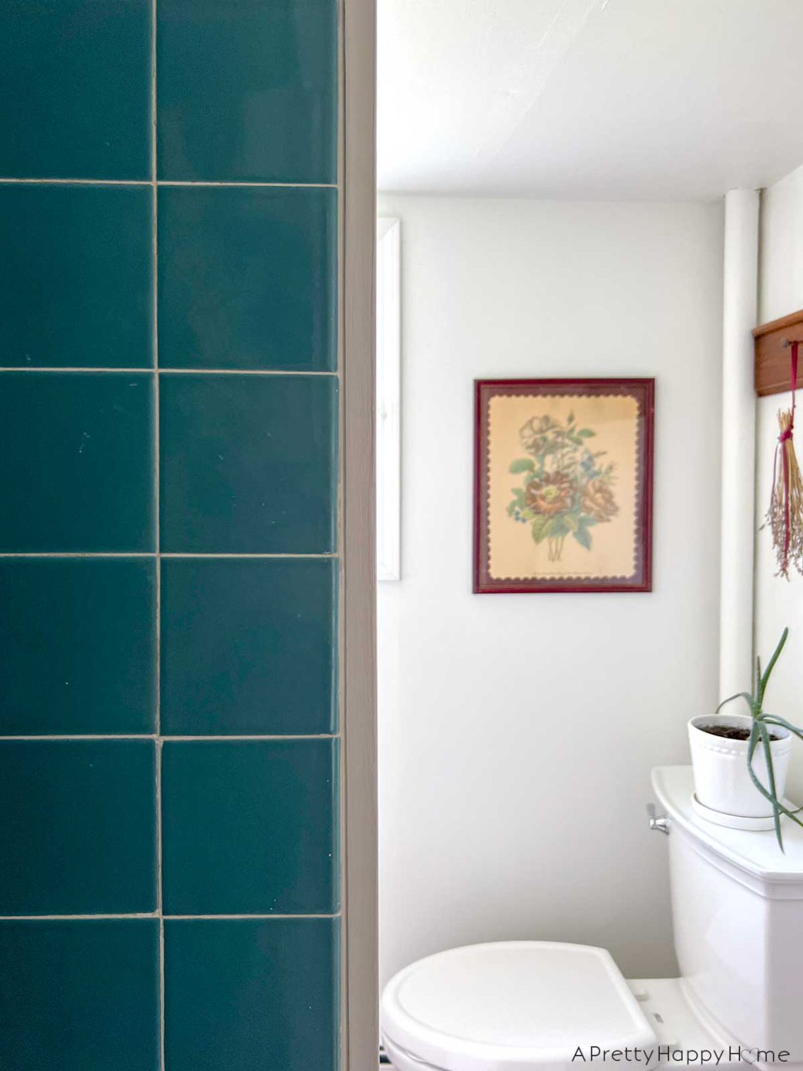 Why We Saved Our Vintage Blue Bathroom Tile – A Pretty Happy Home