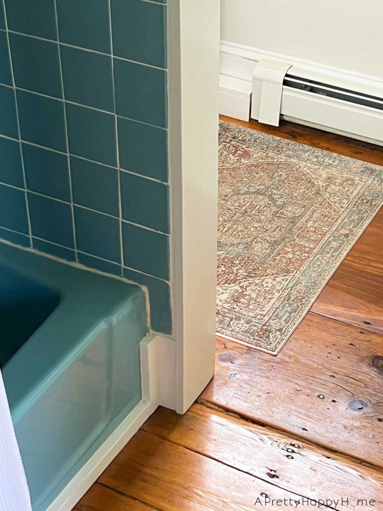 Why We Saved Our Vintage Blue Bathroom Tile – A Pretty Happy Home