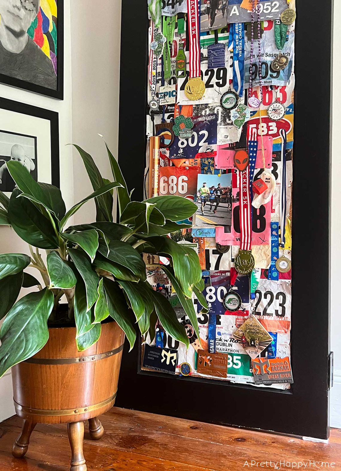 How To Display Running Medals and Race Bibs – A Pretty Happy Home