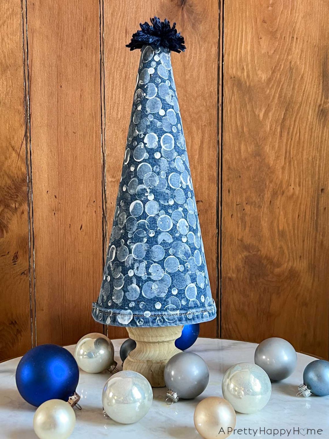 Denim Christmas Trees – Festive Upcycle Project – A Pretty Happy Home