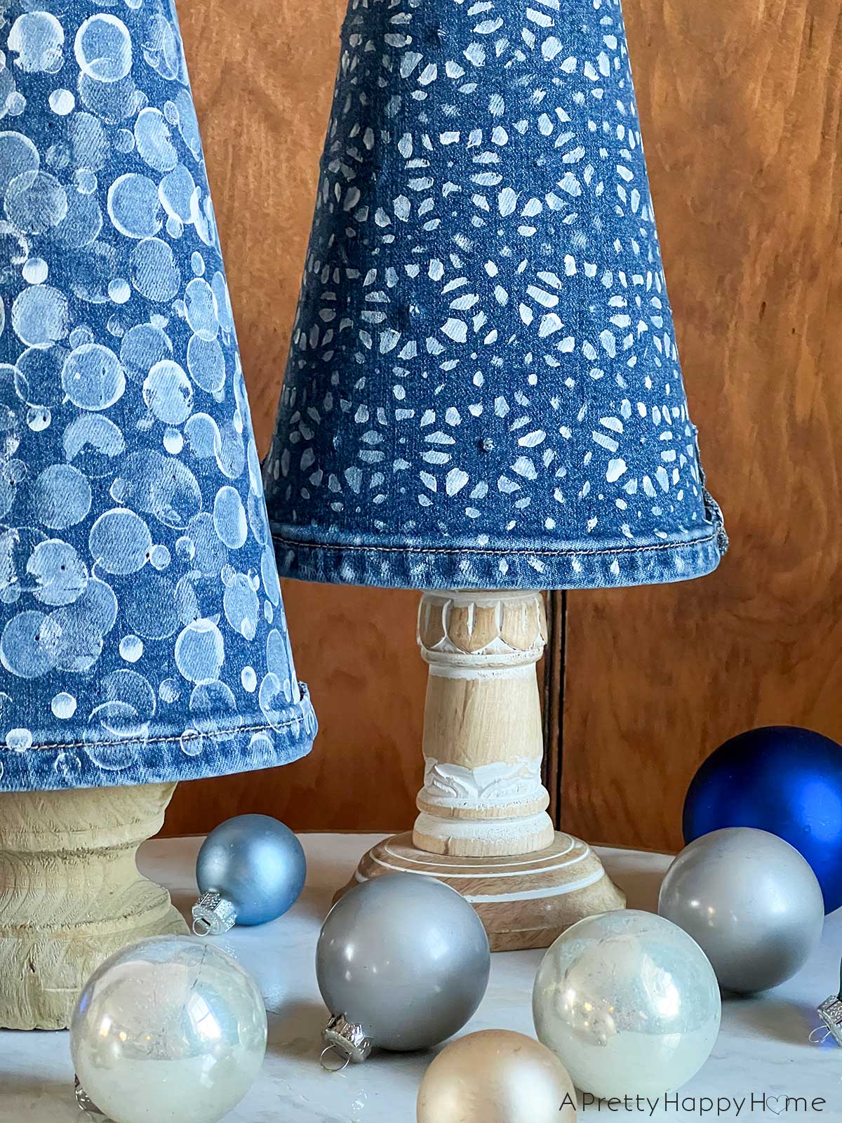 Denim Christmas Trees – Festive Upcycle Project – A Pretty Happy Home