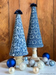 Denim Christmas Trees – Festive Upcycle Project – A Pretty Happy Home