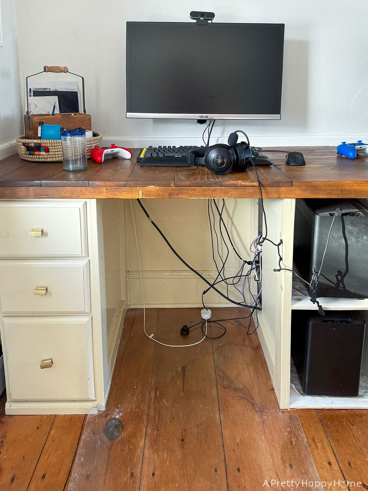 Copper Toe Kick For Built-In Desks – A Pretty Happy Home