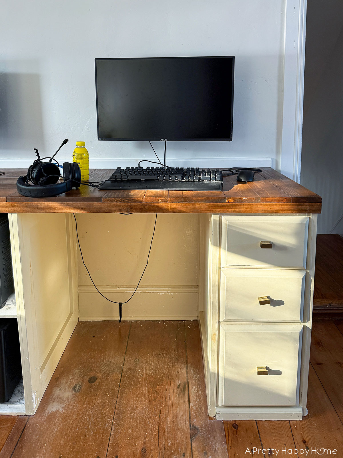 Copper Toe Kick For Built-In Desks – A Pretty Happy Home