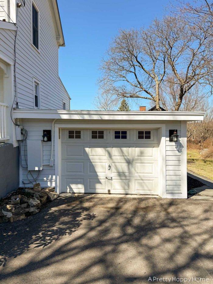 Faux Garage Door Windows – Easy Curb Appeal Upgrade – A Pretty Happy Home