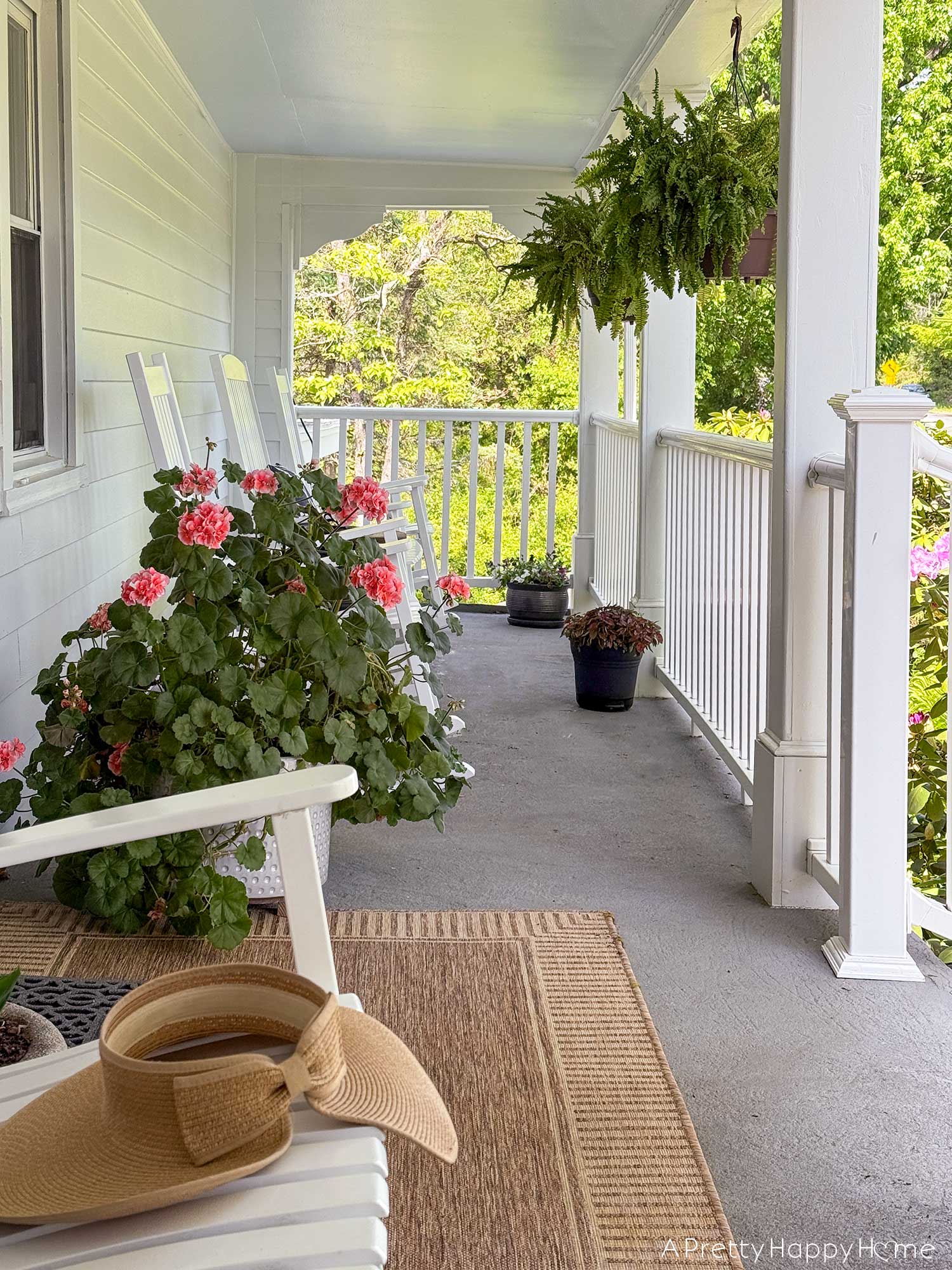 Front Porch – More Seating and a Light Update – A Pretty Happy Home
